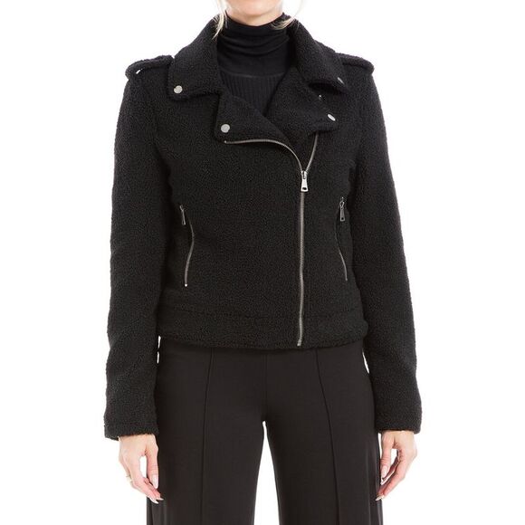 Max Studio | Jackets & Coats | Max Studio Knit Faux Fur Zip Front ...